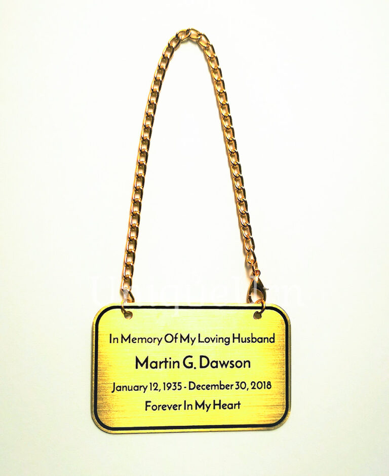 The Engraved Name-Plate Tags - Medallion (Adjustable Chains) - UniqueUrn
